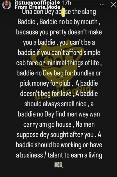 A Baddie Does Not Beg For Love - BBNaija's Tuoyo Cautions Ladies Against Misusing ‘Baddie’ Slang